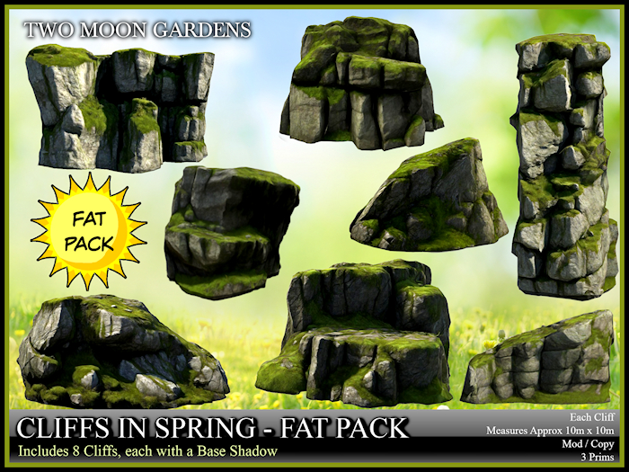 Second Life Marketplace Cliffs Fatpack